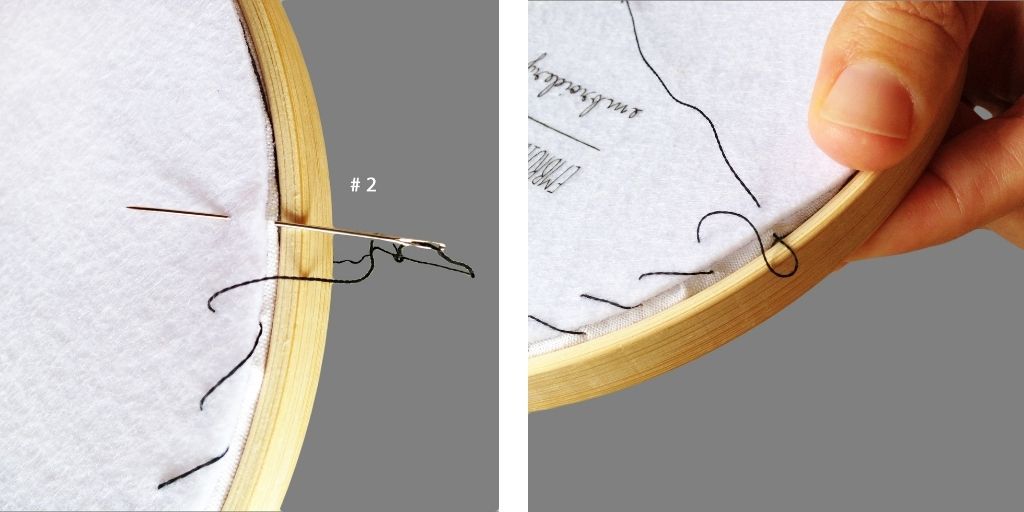 finishing the back of your embroidery hoop – Embroidery and Sage