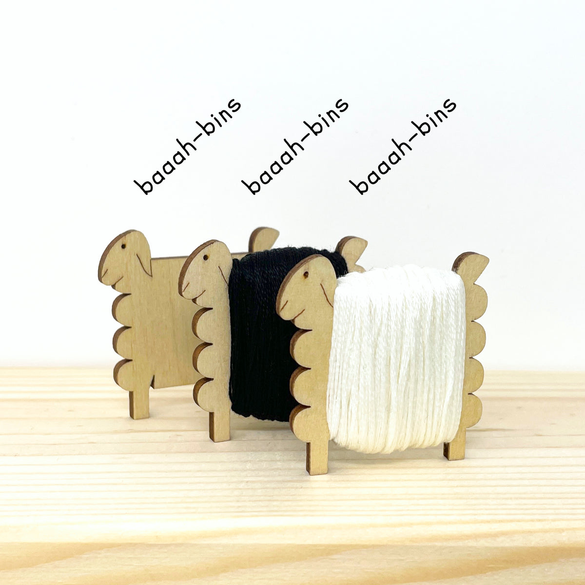 Wood Thread Bobbins - Nordic Sheep - Set of 10 – Embroidery and Sage