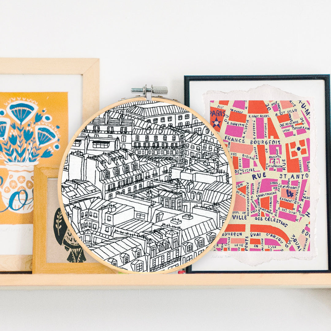 embroidery kit | rooftops of paris – Embroidery and Sage